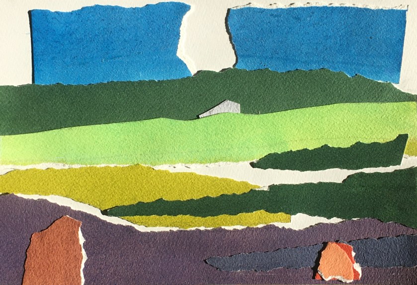 Yet More torn paper collages – Where to Next?